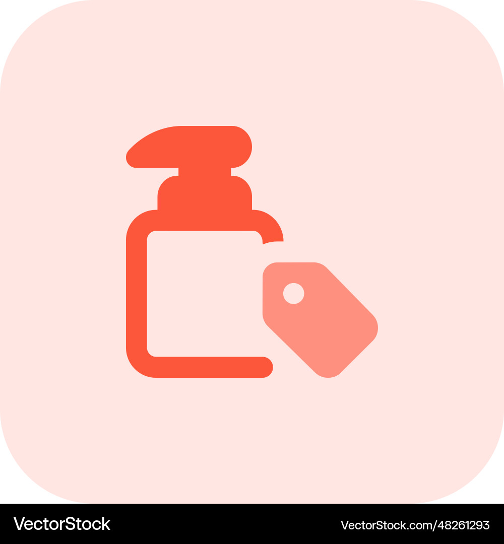 Price tag included in lotion packaging Royalty Free Vector