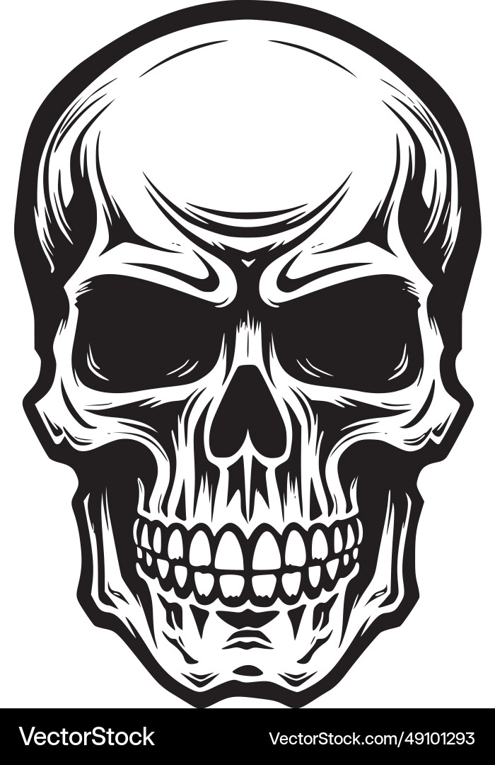 Skull - minimalist and simple silhouette Vector Image
