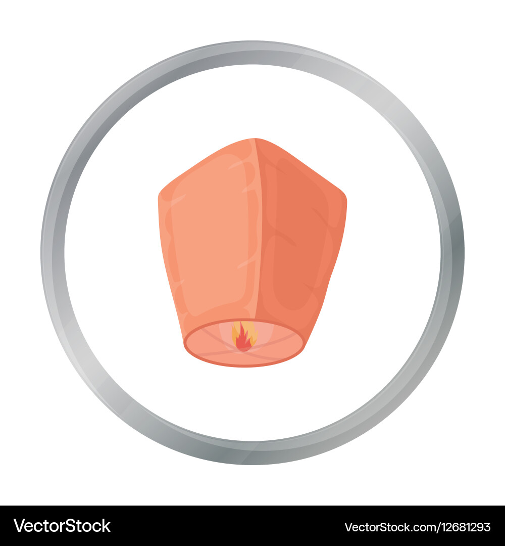Sky lantern icon in cartoon style isolated Vector Image