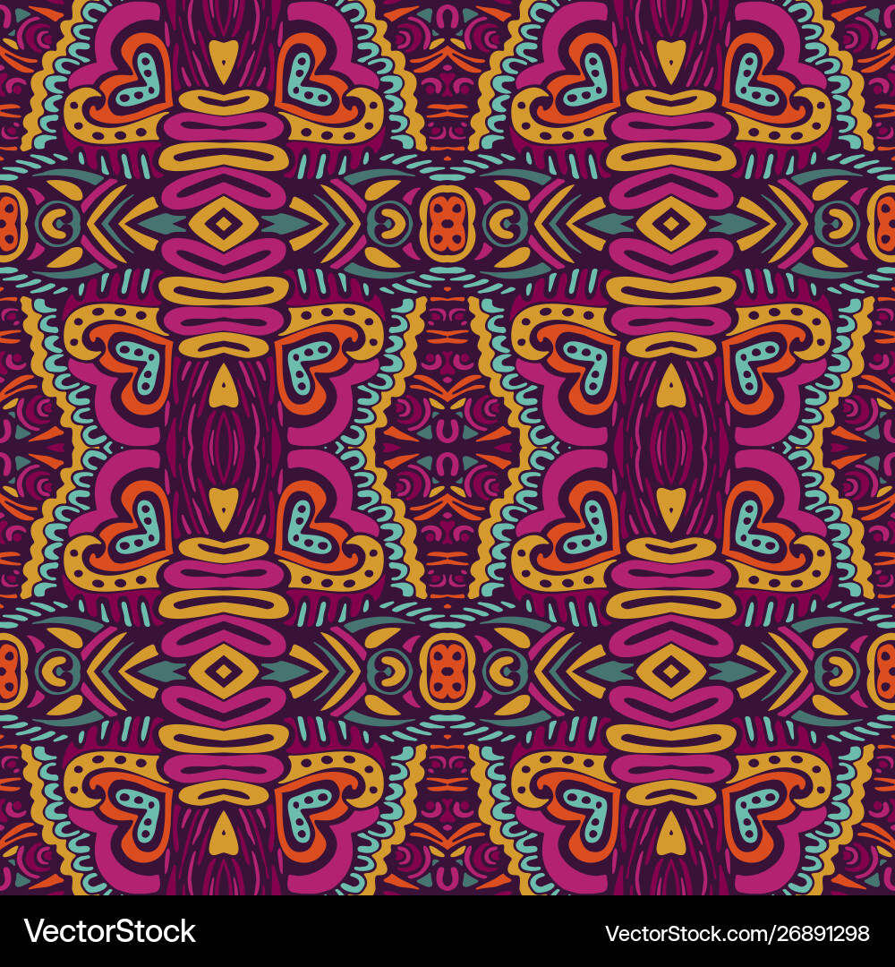 Abstract colorful geometric ethnic Royalty Free Vector Image