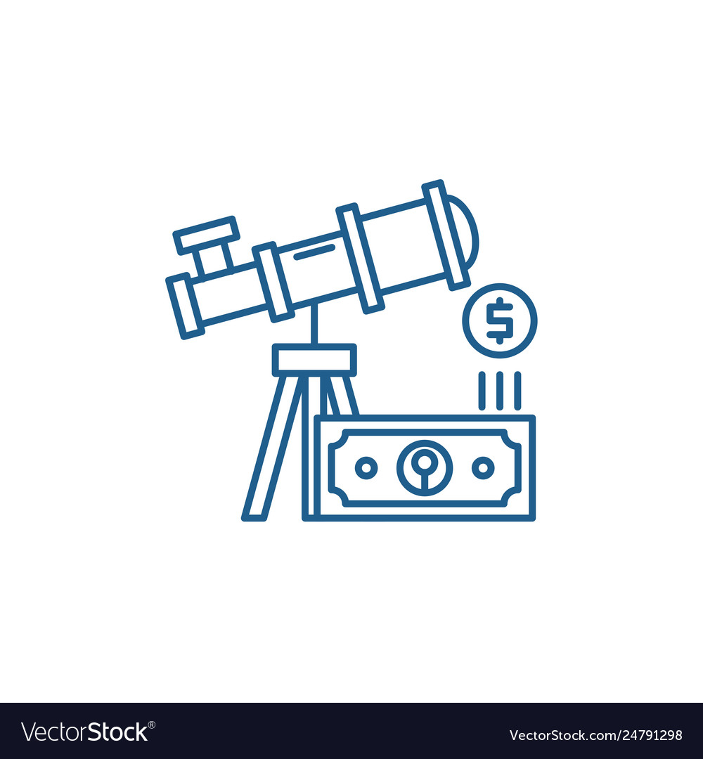 Business forecast line icon concept Royalty Free Vector