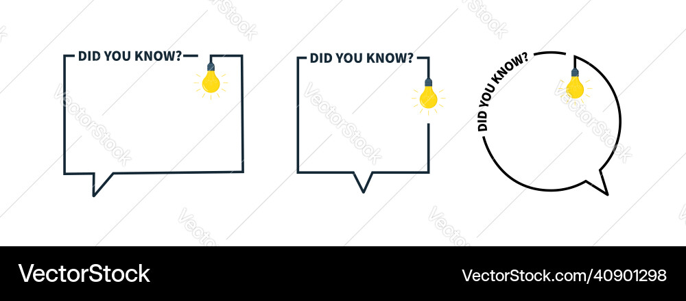 Did you know in frame icon of question box Vector Image
