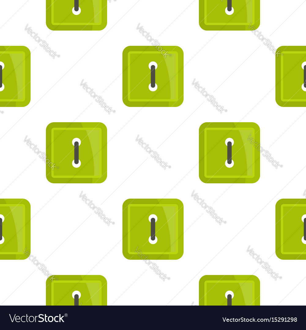 Green square clothing button pattern flat Vector Image