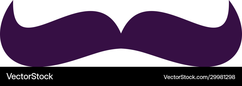 Isolated male mustache flat style icon Royalty Free Vector