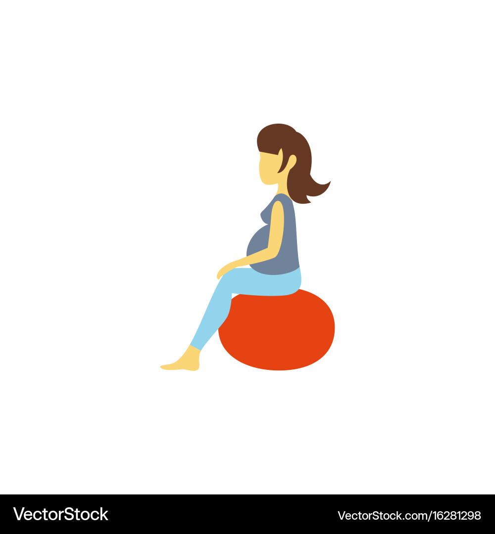 Isolated pose flat icon fitness element Royalty Free Vector