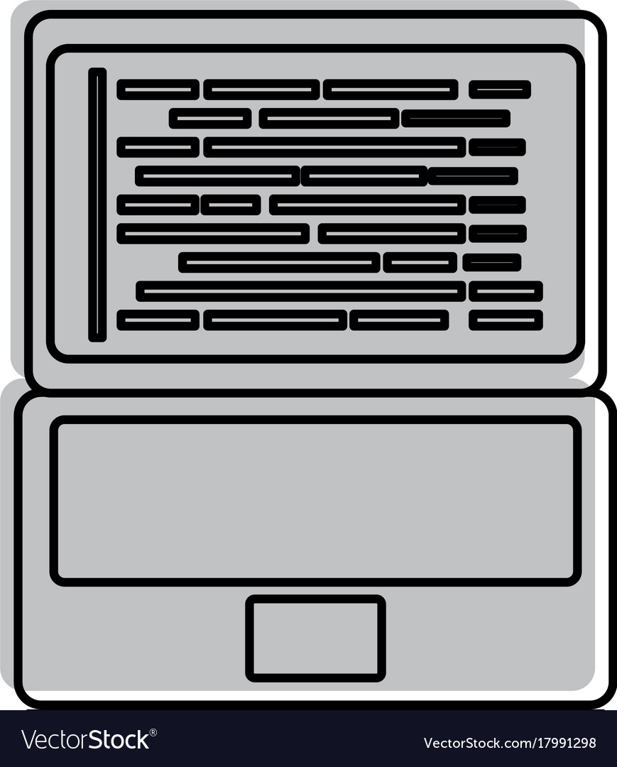 Laptop coding concept web developer programming Vector Image