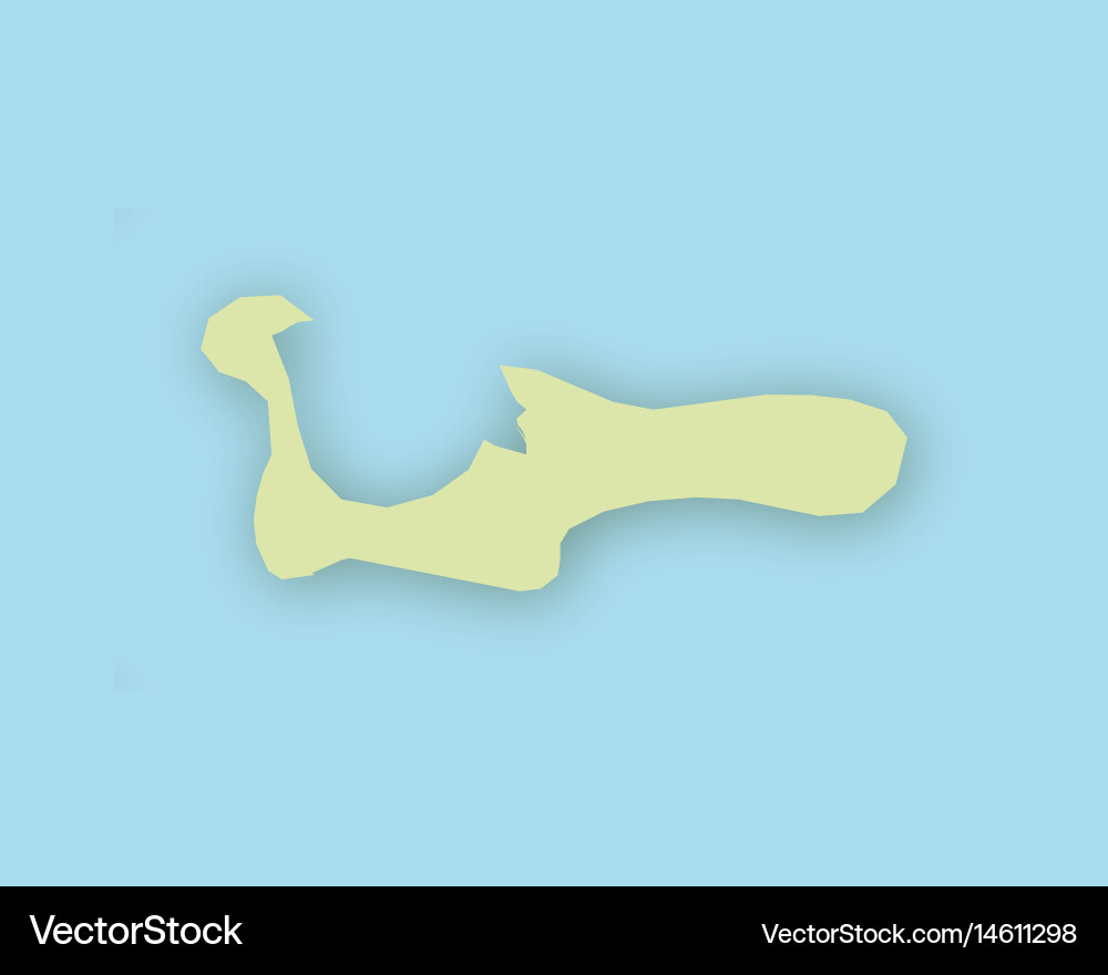 Map of grand cayman with shadow Royalty Free Vector Image