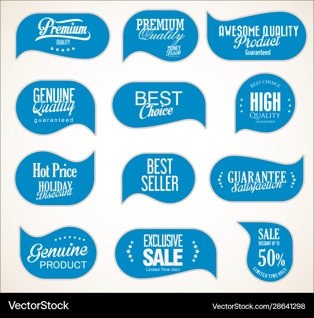 Modern sale stickers collection 2 Royalty Free Vector Image