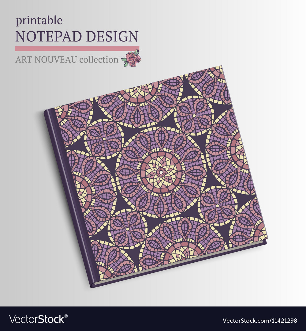 Printable notepad design Royalty Free Vector Image