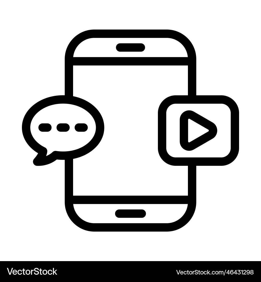 Social media thick line icon for personal Vector Image