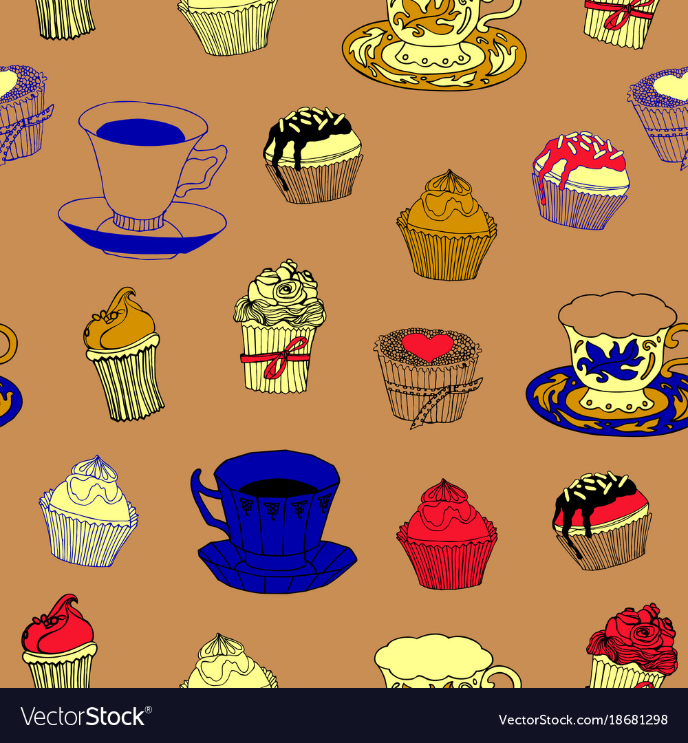 Tea time background Royalty Free Vector Image - VectorStock