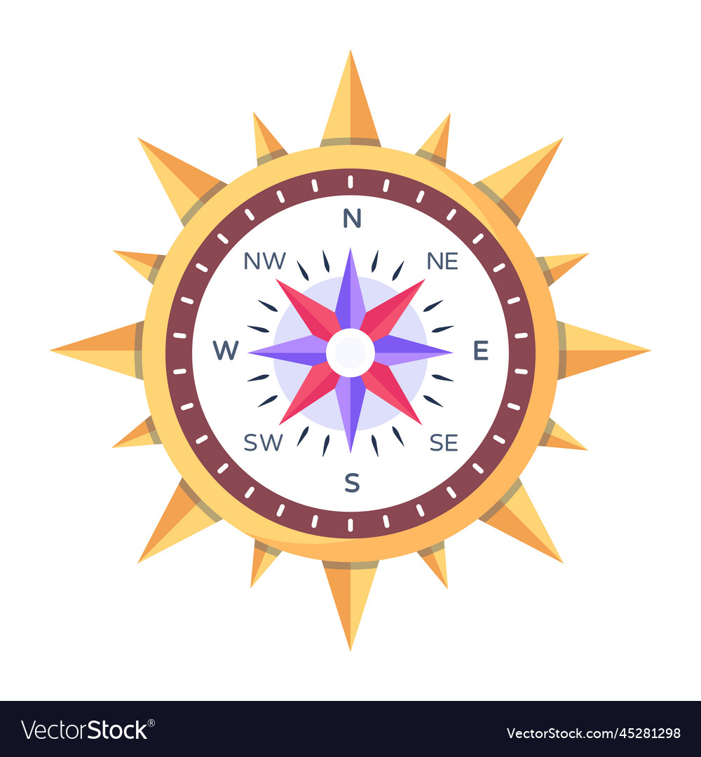 Wind compass Royalty Free Vector Image - VectorStock