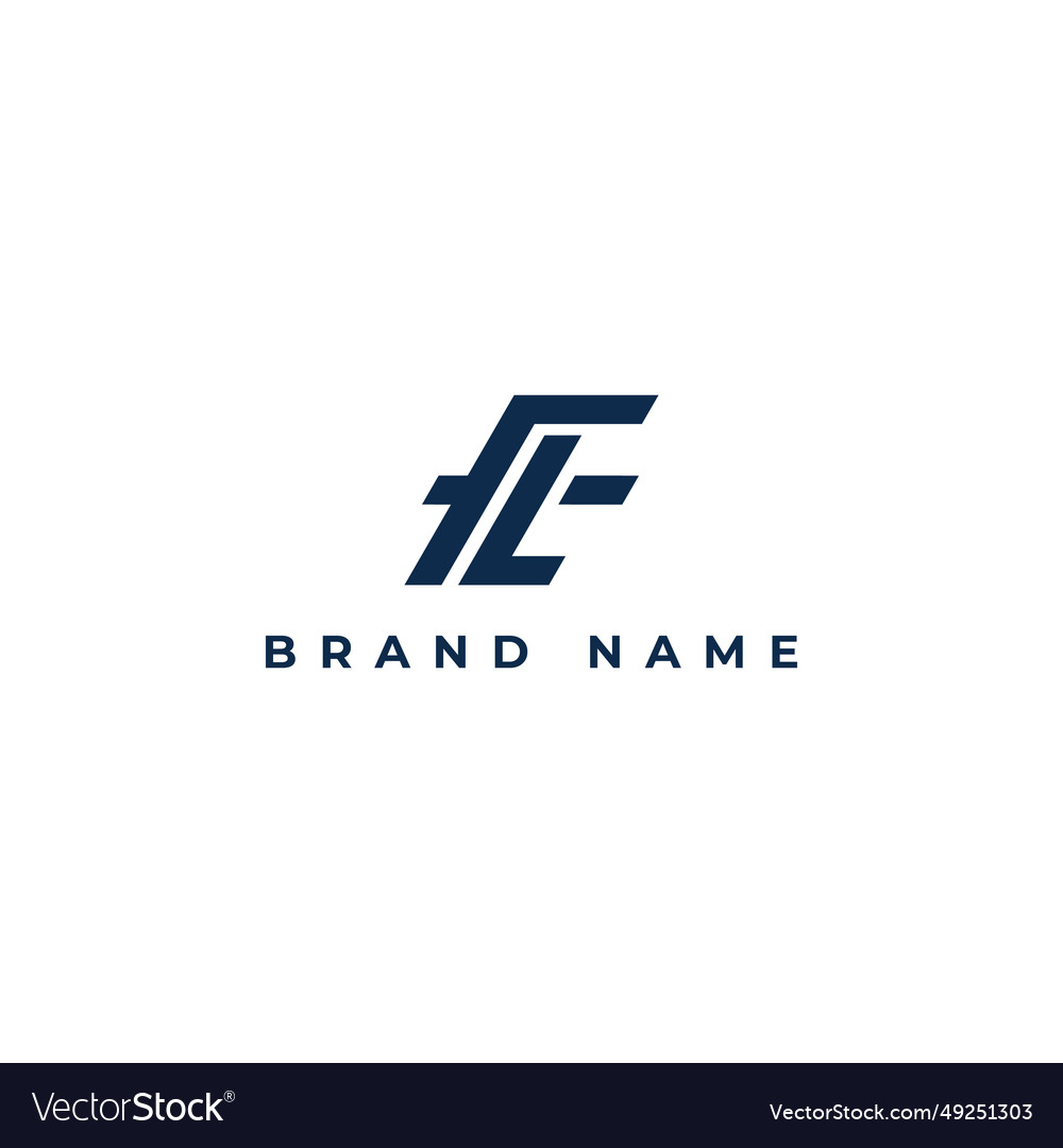 Abstract initial letter fe or ef logo design Vector Image