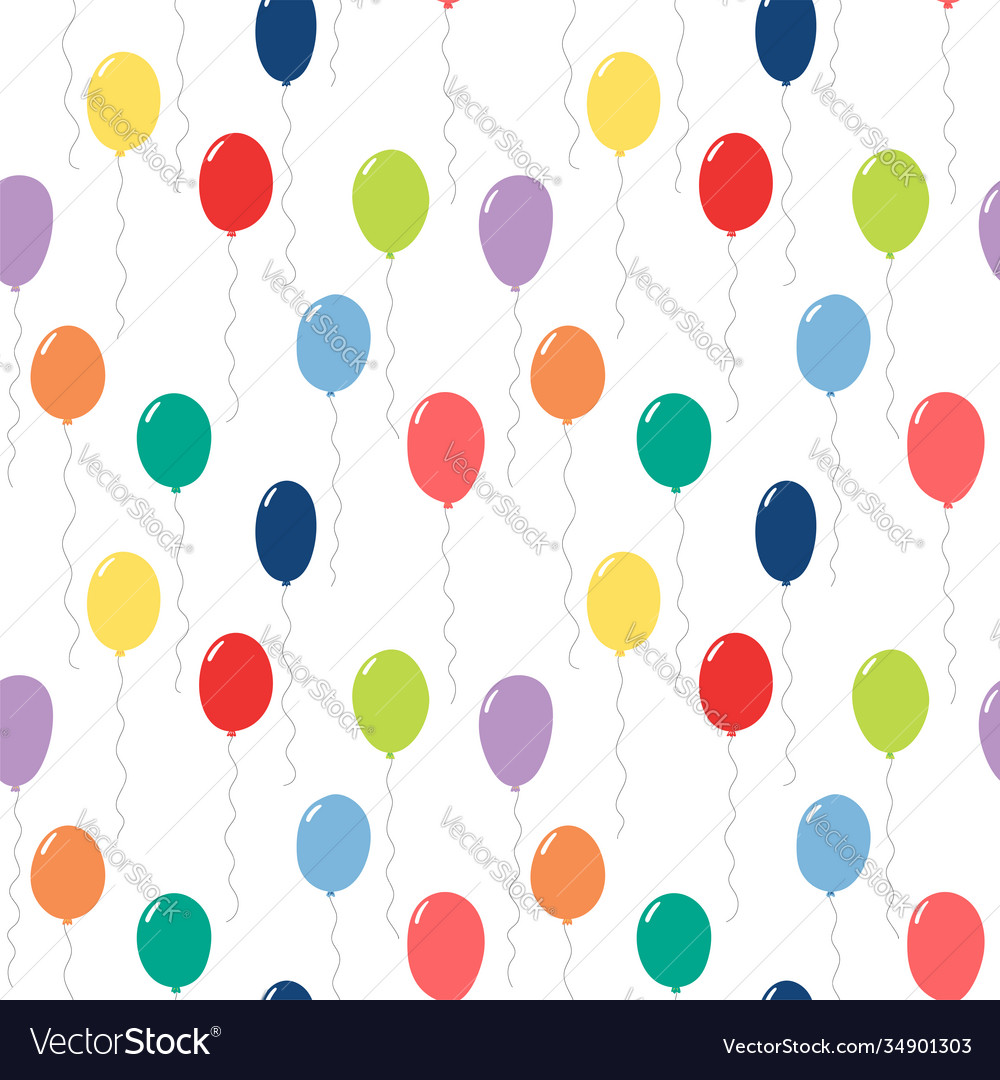 Balloons seamless pattern Royalty Free Vector Image