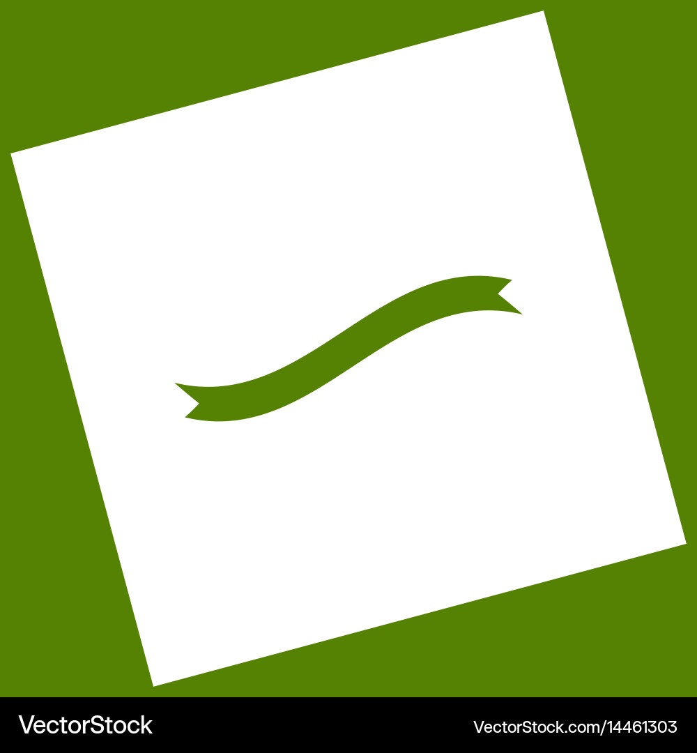 Banner ribbon sign white icon obtained Royalty Free Vector
