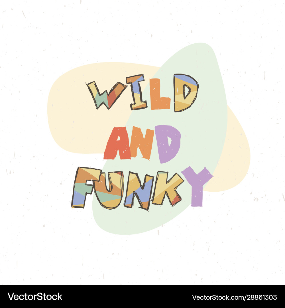 Childish poster with hand drawn letters Royalty Free Vector