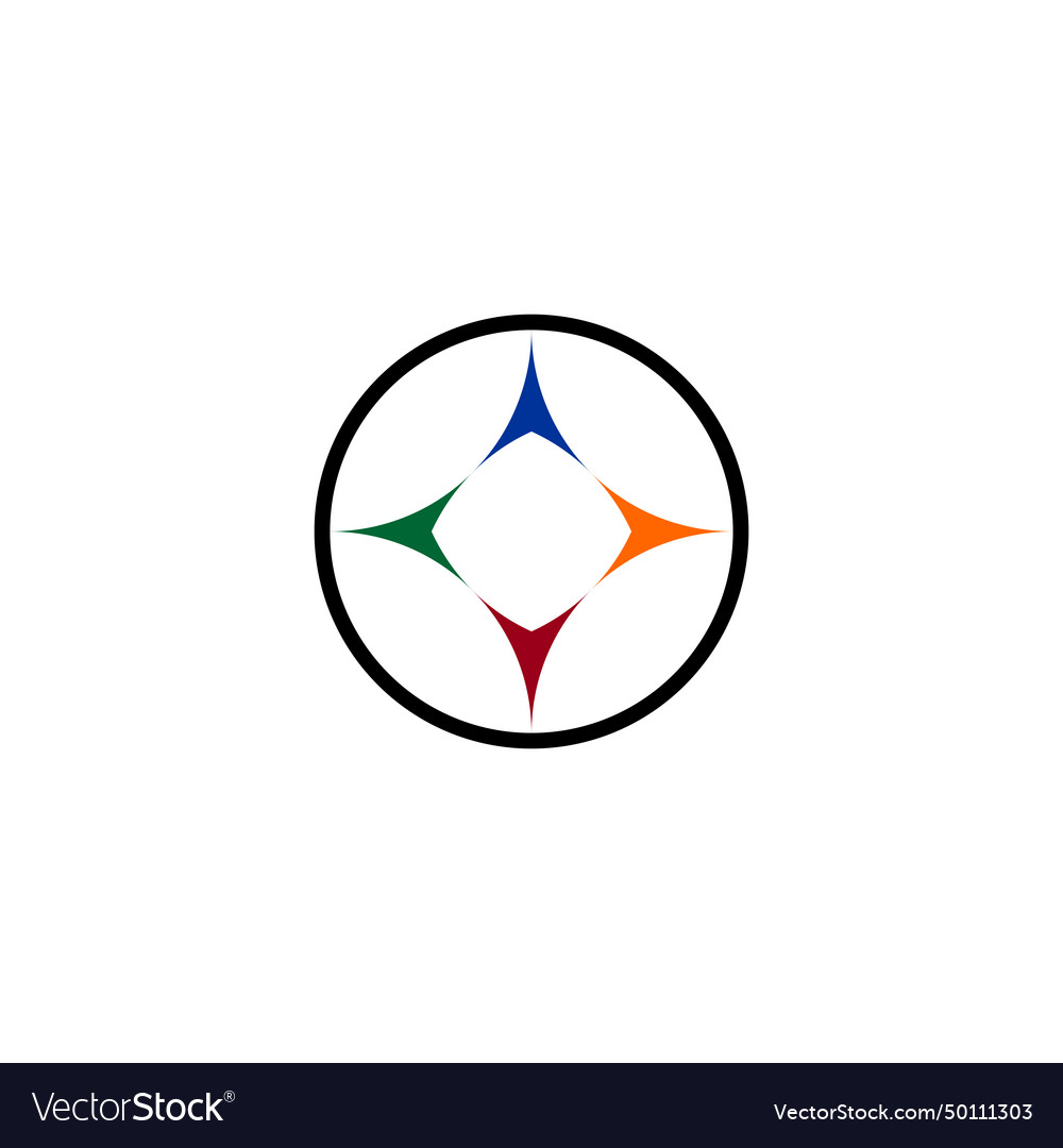 Compass navigator logo design element Royalty Free Vector