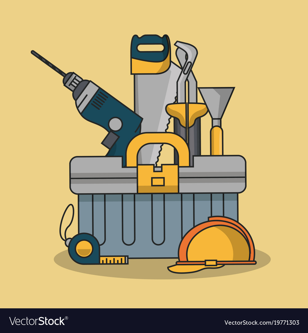 Construction tools equipment Royalty Free Vector Image