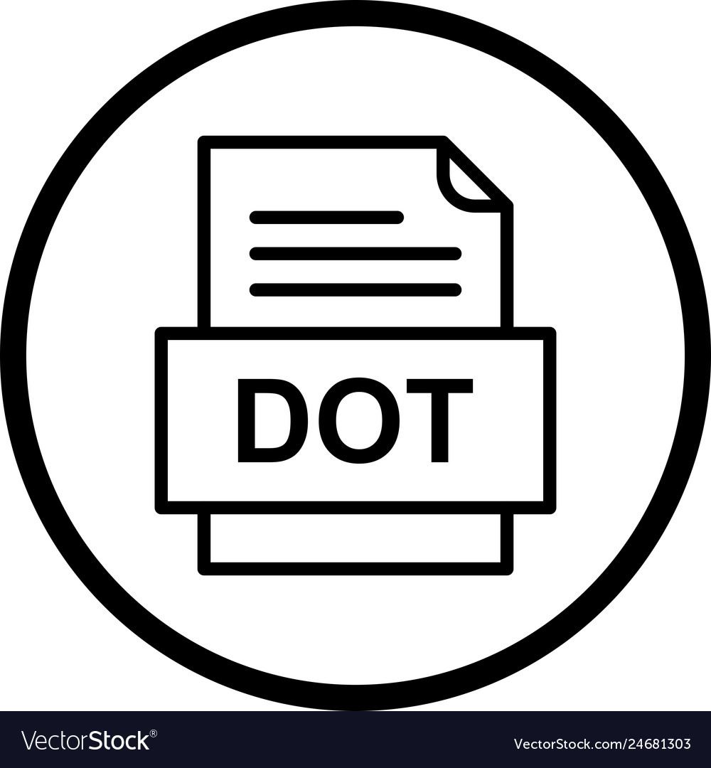 Dot file document icon Royalty Free Vector Image