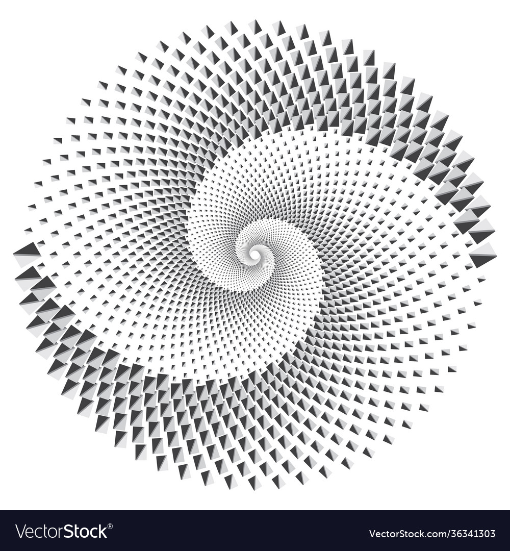 Dotted halftone spiral color pattern or texture Vector Image