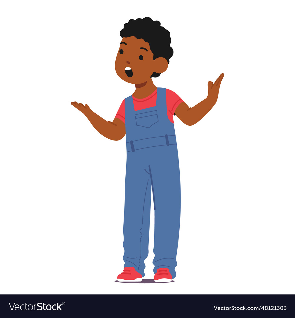 Joyful child singing songs with a sweet innocent Vector Image