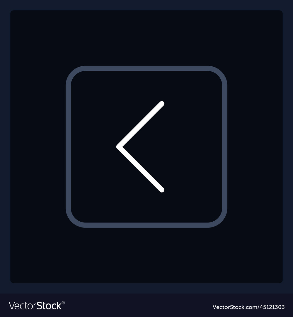 Normal back arrow button ui element template Vector Image