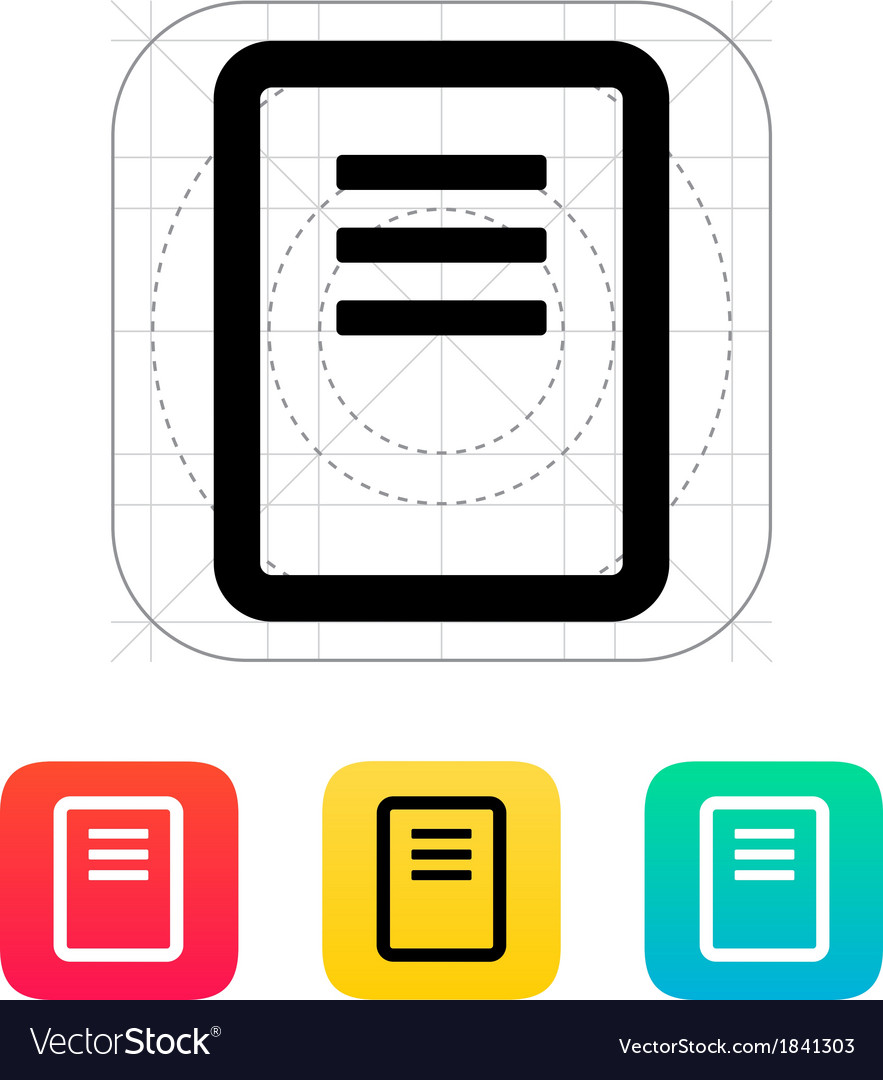Note page icon Royalty Free Vector Image - VectorStock