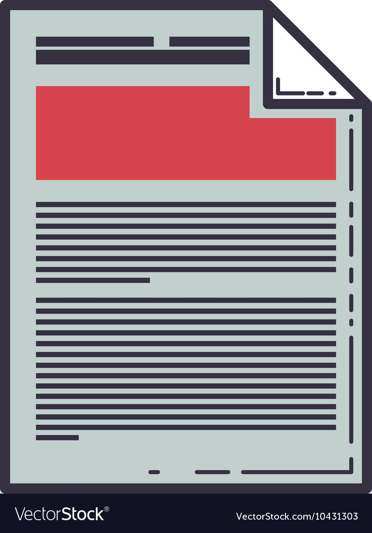 Paper document isolated icon Royalty Free Vector Image