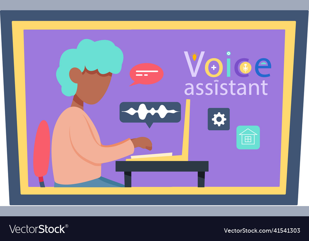 Speaker recognition vote controlled smart Vector Image