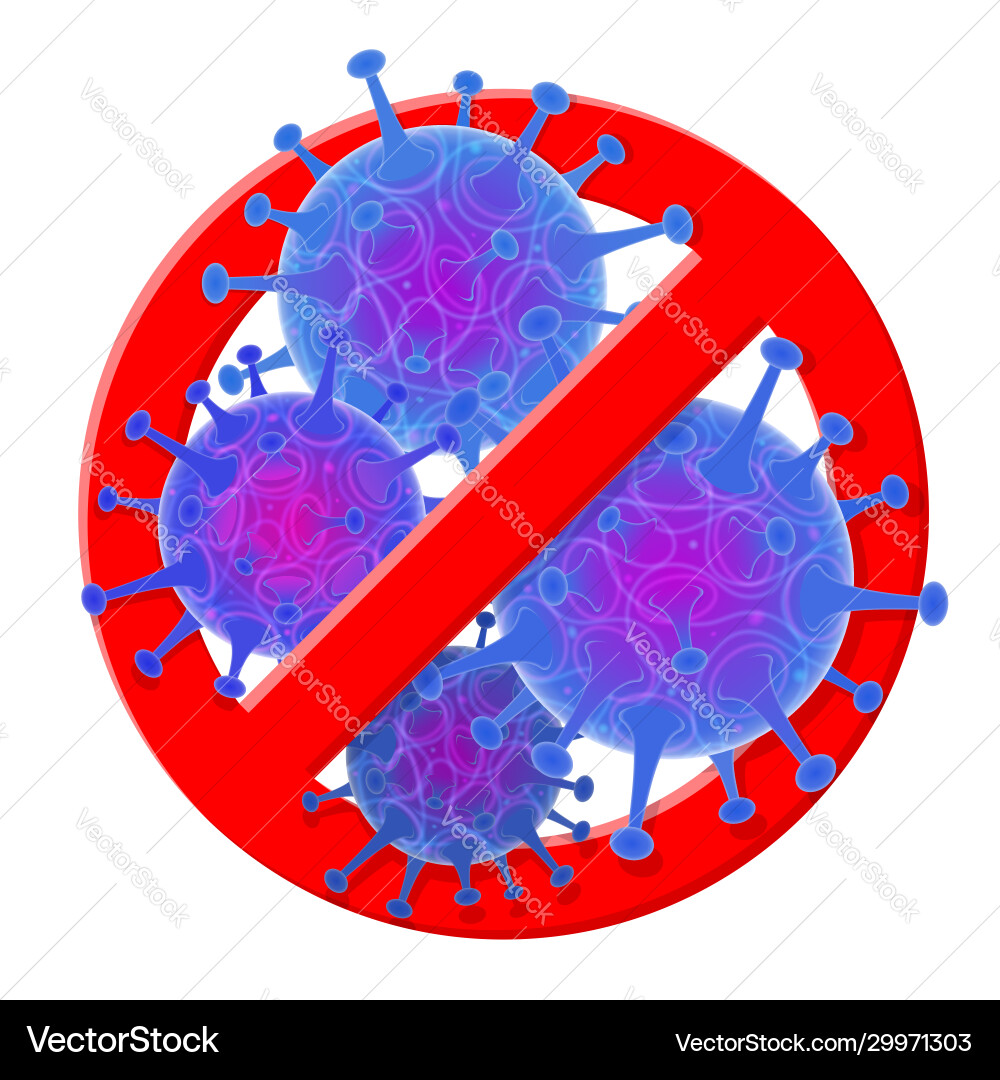 Stop 2019-ncov coronavirus sign Royalty Free Vector Image