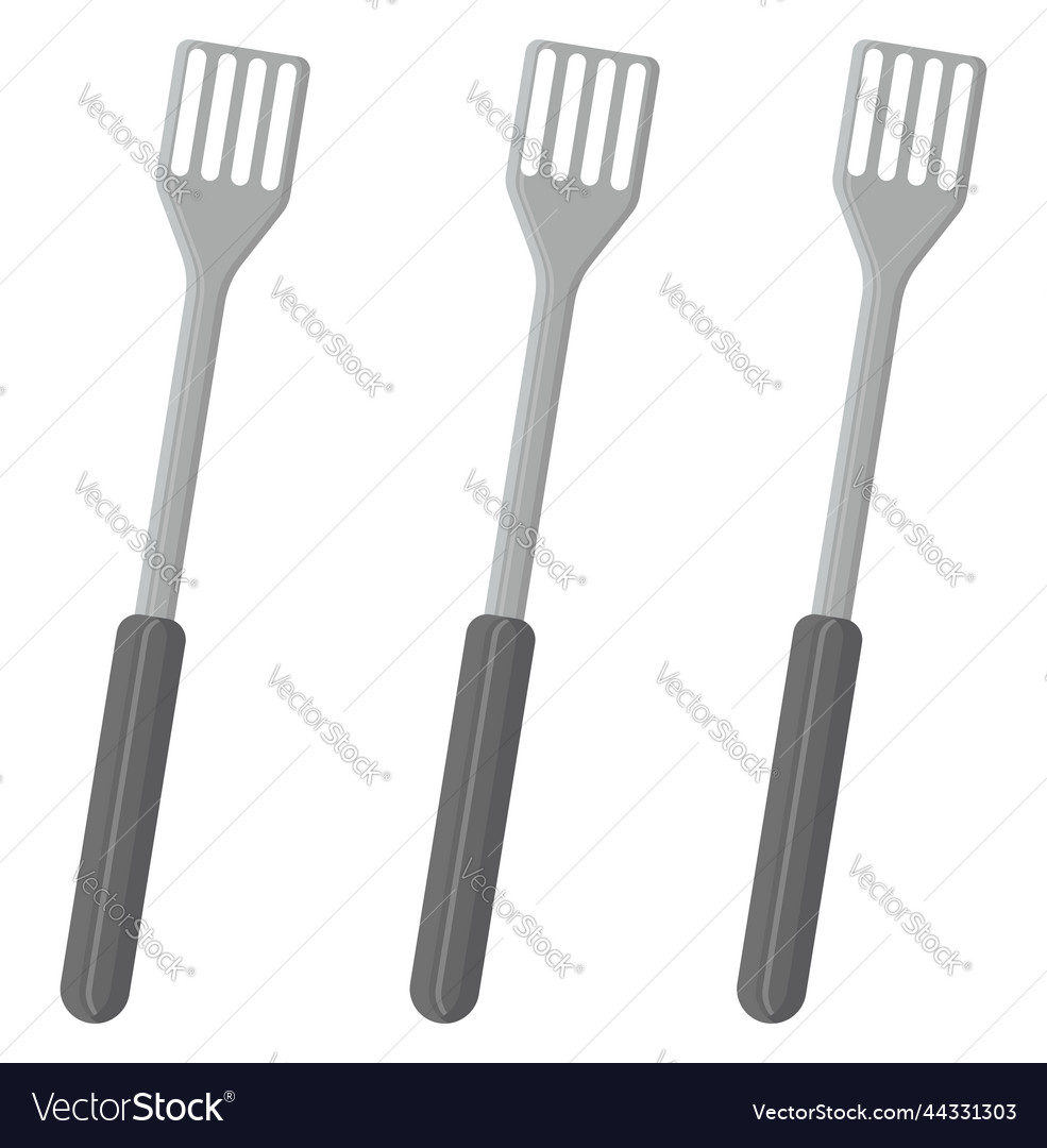 Three spatulas on a white background Royalty Free Vector