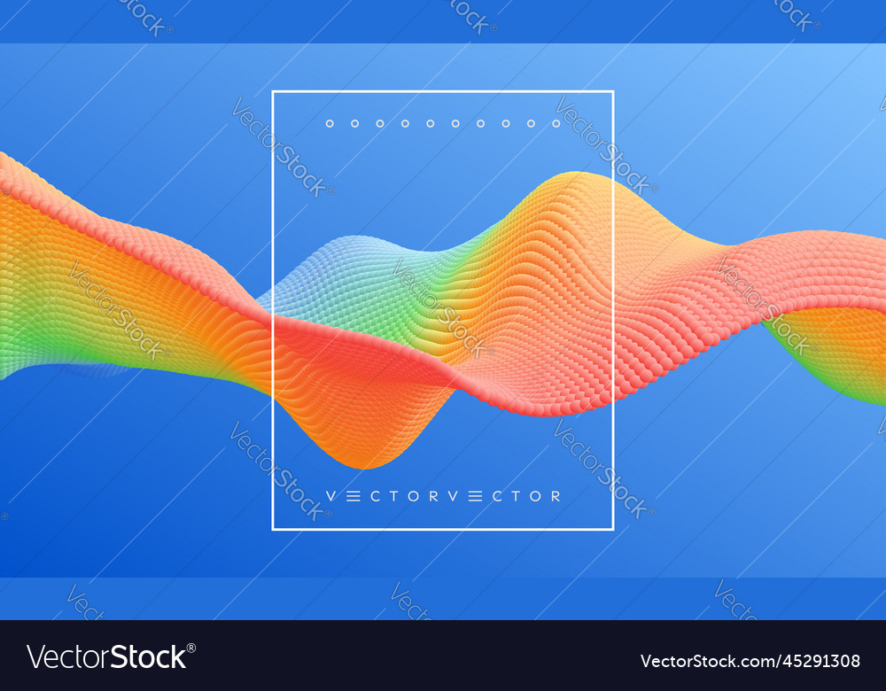 3d wavy background array dynamic emitted particles