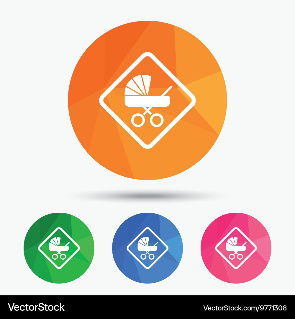 Baby on board sign icon Infant caution symbol Vector Image