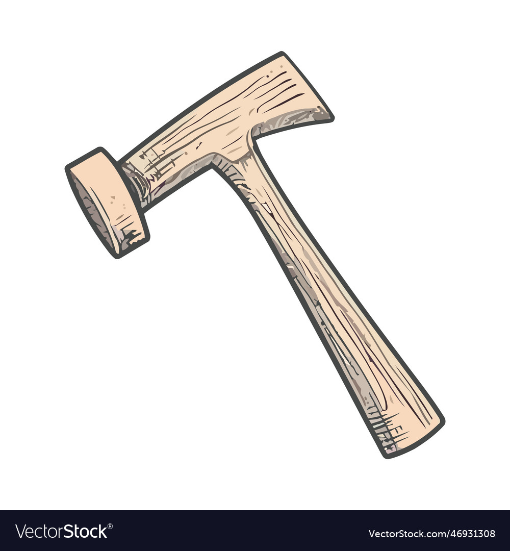 Carpenter tool hammer Royalty Free Vector Image