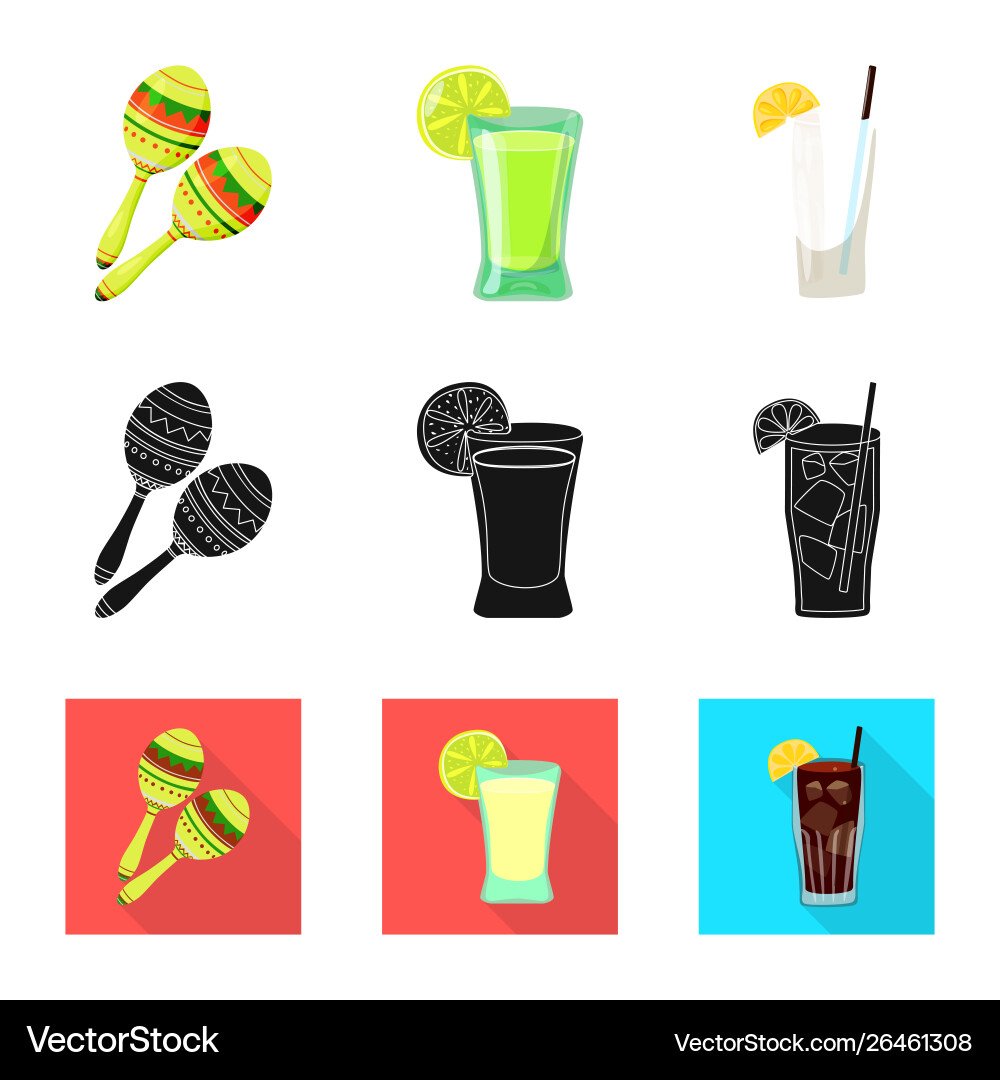 Design cafe and latin sign collection Royalty Free Vector