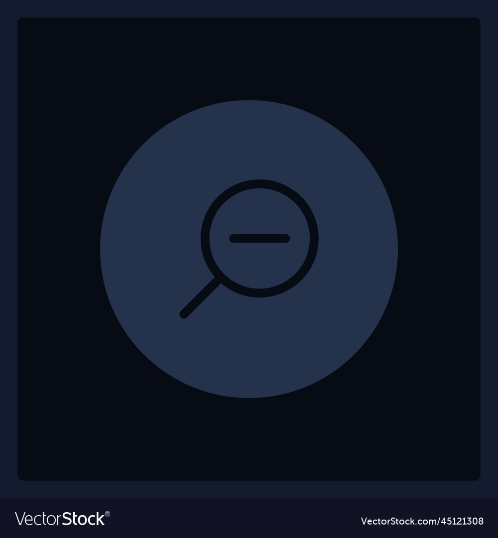 Disabled zoom out button ui element template Vector Image