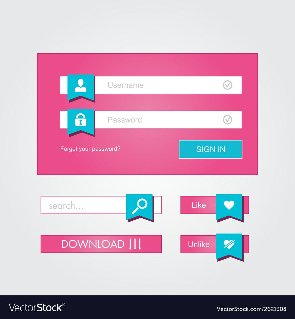 Login form Royalty Free Vector Image - VectorStock