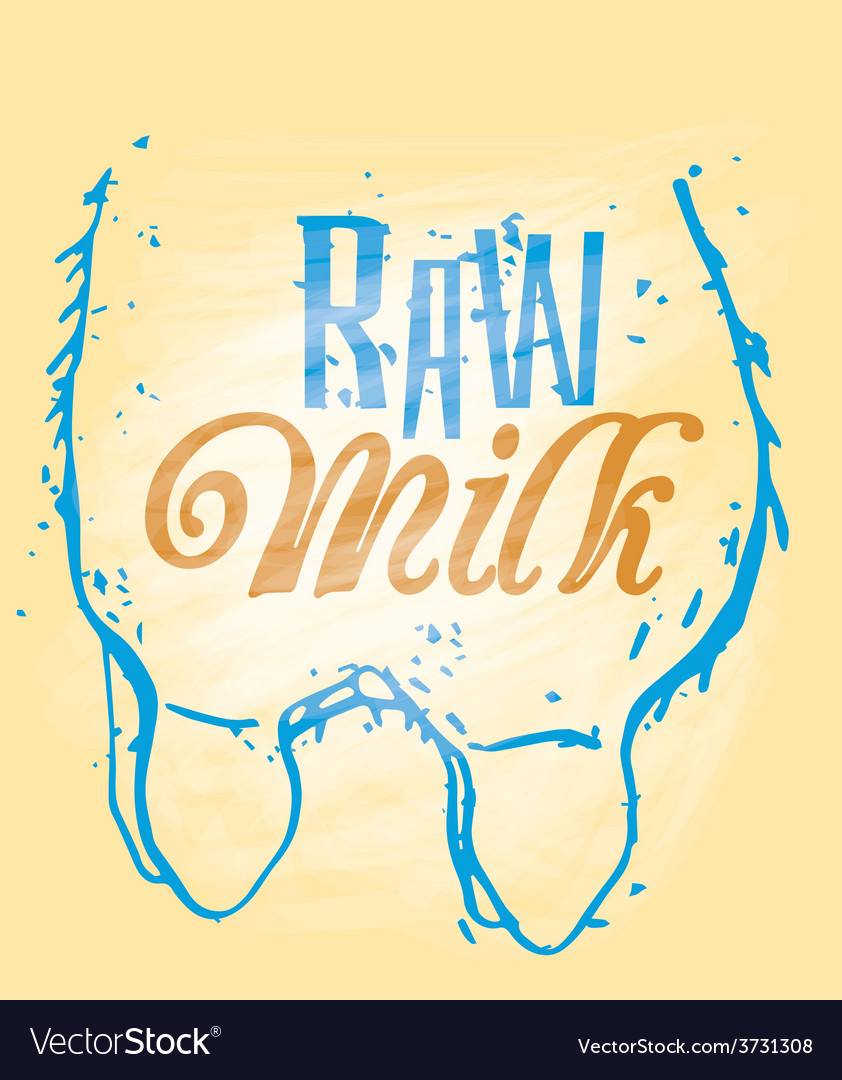 Raw milk Royalty Free Vector Image - VectorStock