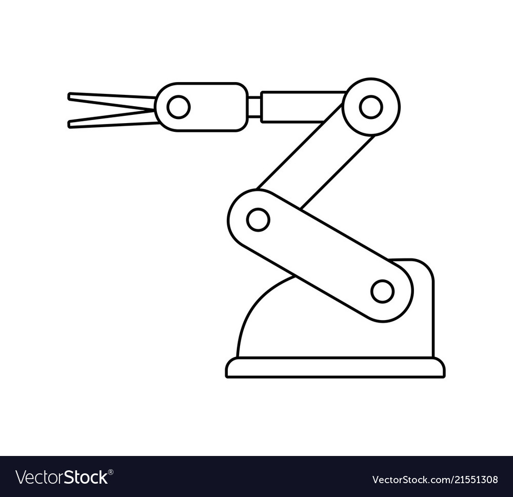 Robotic arm Royalty Free Vector Image - VectorStock