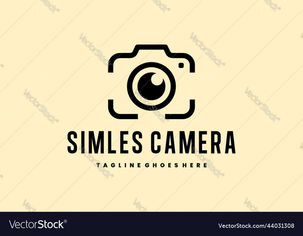 Simple camera studio logo icon Royalty Free Vector Image