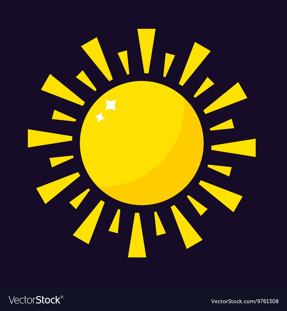 Sun icon isolated Royalty Free Vector Image - VectorStock
