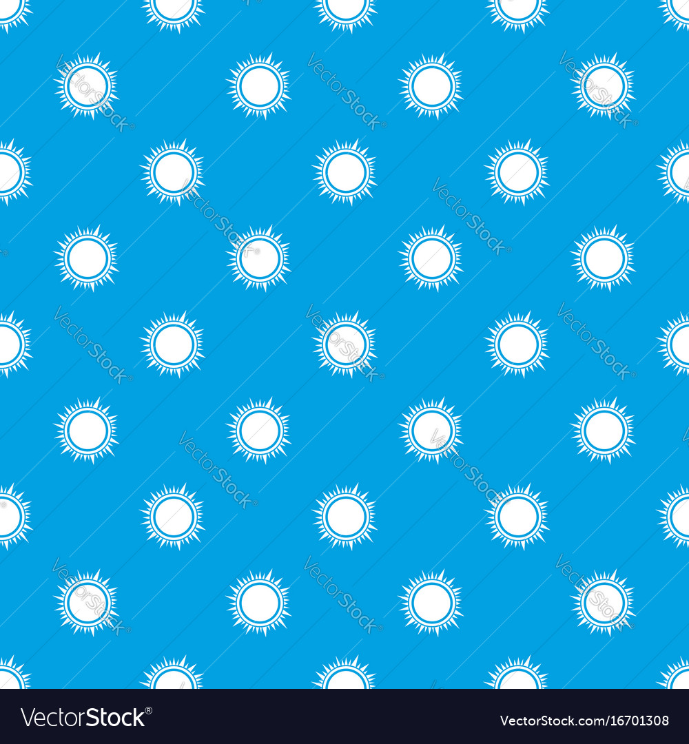 Sun pattern seamless blue Royalty Free Vector Image