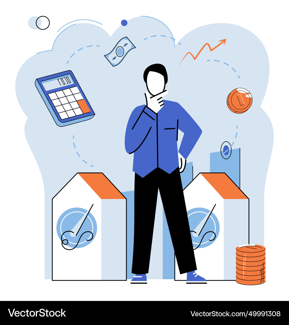 Tax information double checking calculations Vector Image