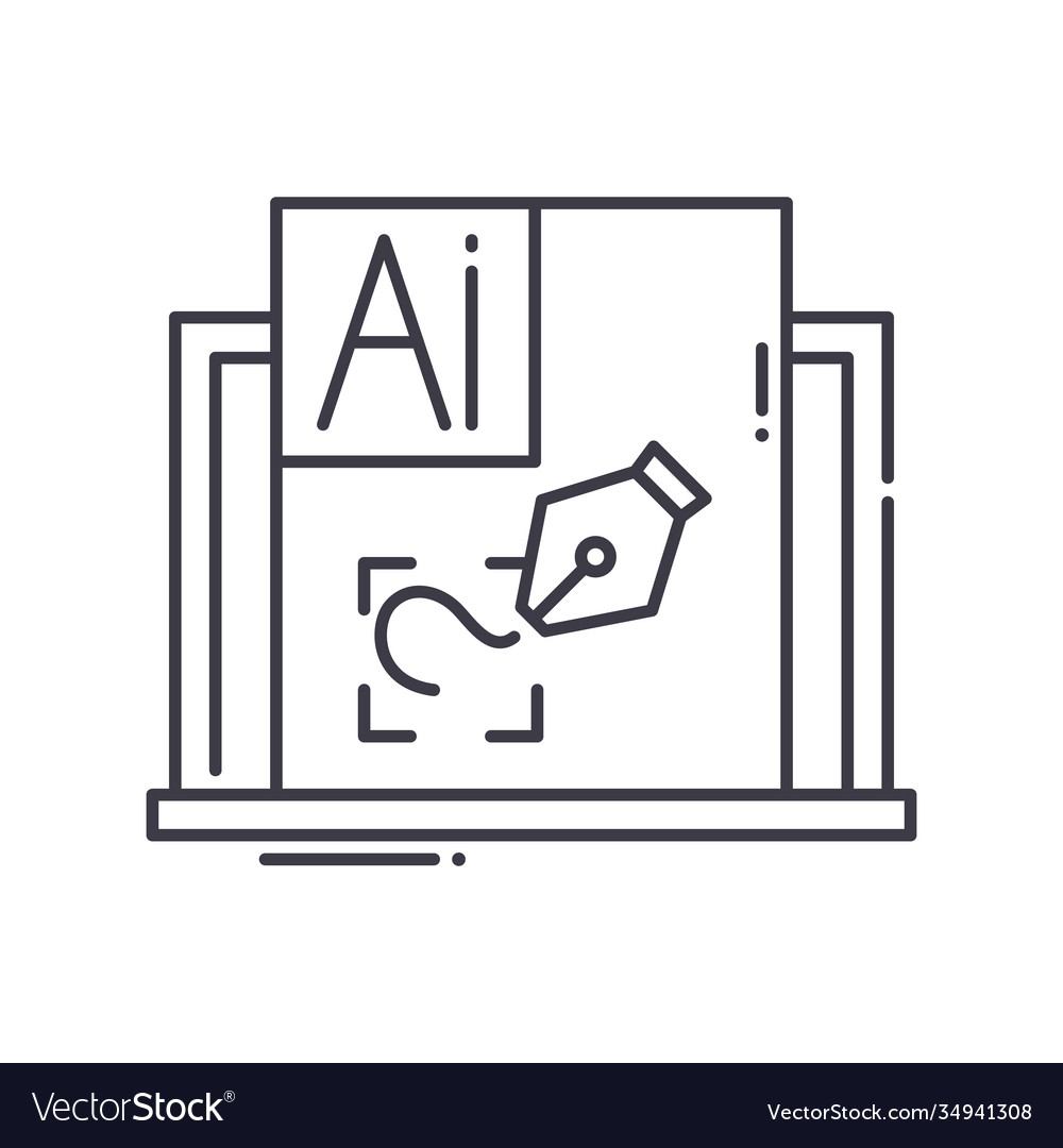 Tool file icon linear isolated Royalty Free Vector Image