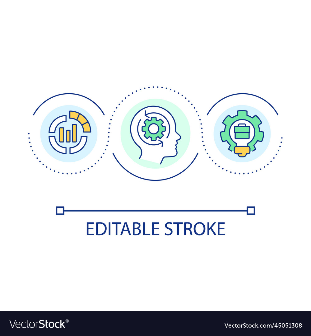 Understanding competence loop concept icon Vector Image