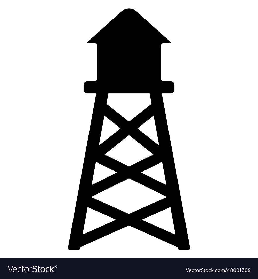 Water Tower Icon Royalty Free Vector Image Vectorstock