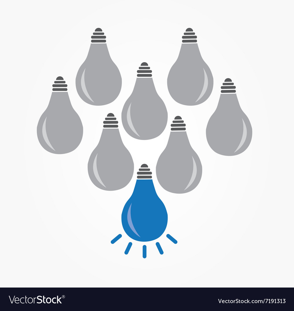 Creative and difference idea Royalty Free Vector Image