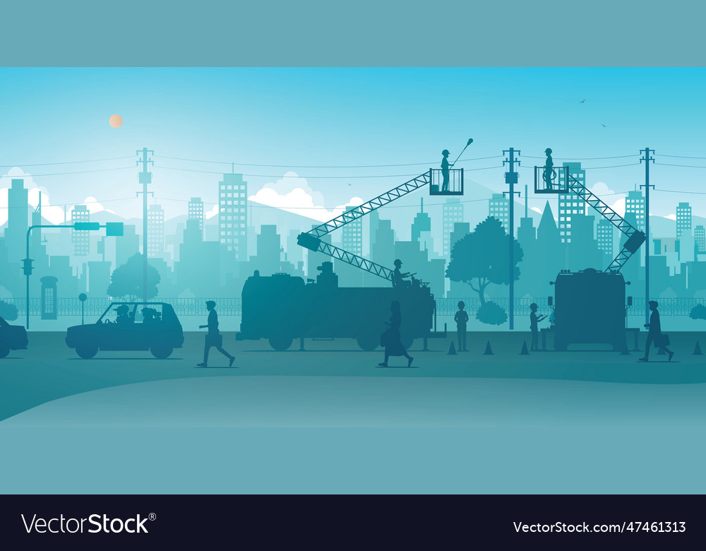 High voltage pole Royalty Free Vector Image - VectorStock