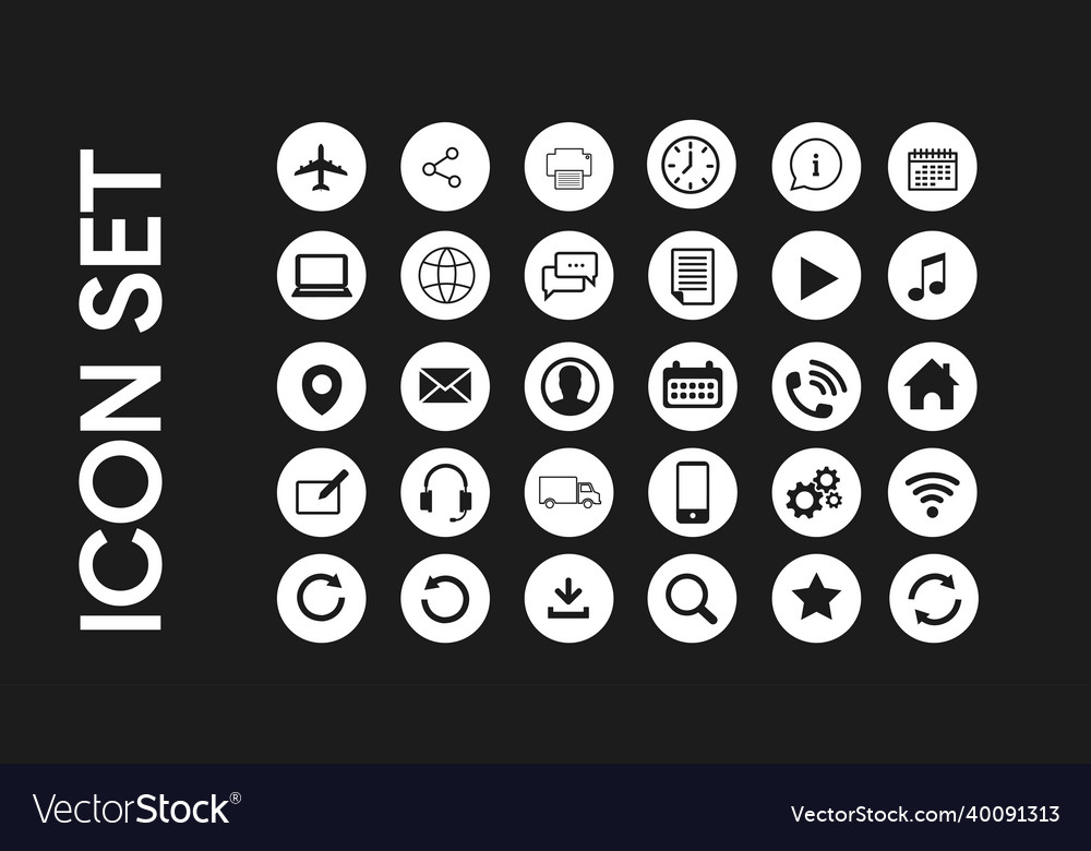 Icon set Royalty Free Vector Image - VectorStock