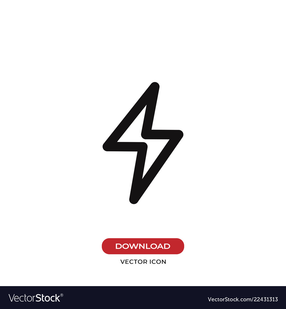 Lightning icon Royalty Free Vector Image - VectorStock